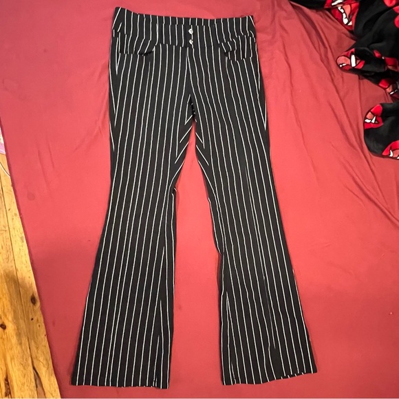 Hot Topic | Pants & Jumpsuits | Hot Topic Cosmic Aura Pinstripe Flare ...